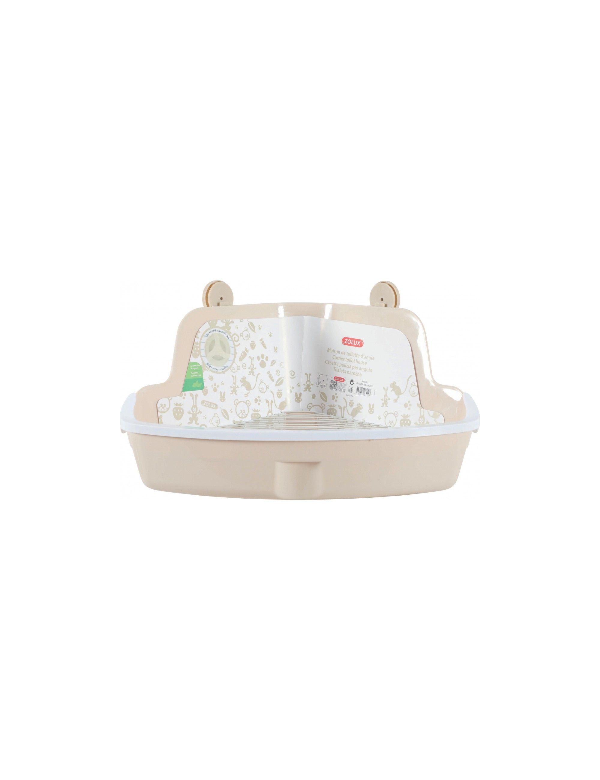ZOLUX Beige Corner Litter Box for Rodents