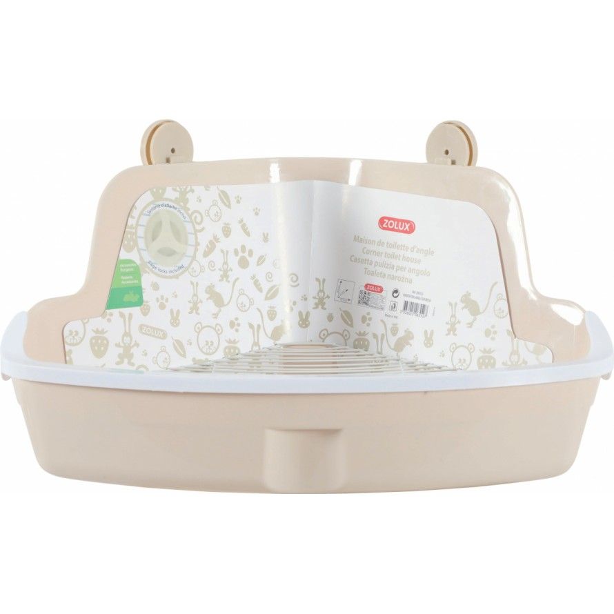 ZOLUX Beige Corner Litter Box for Rodents