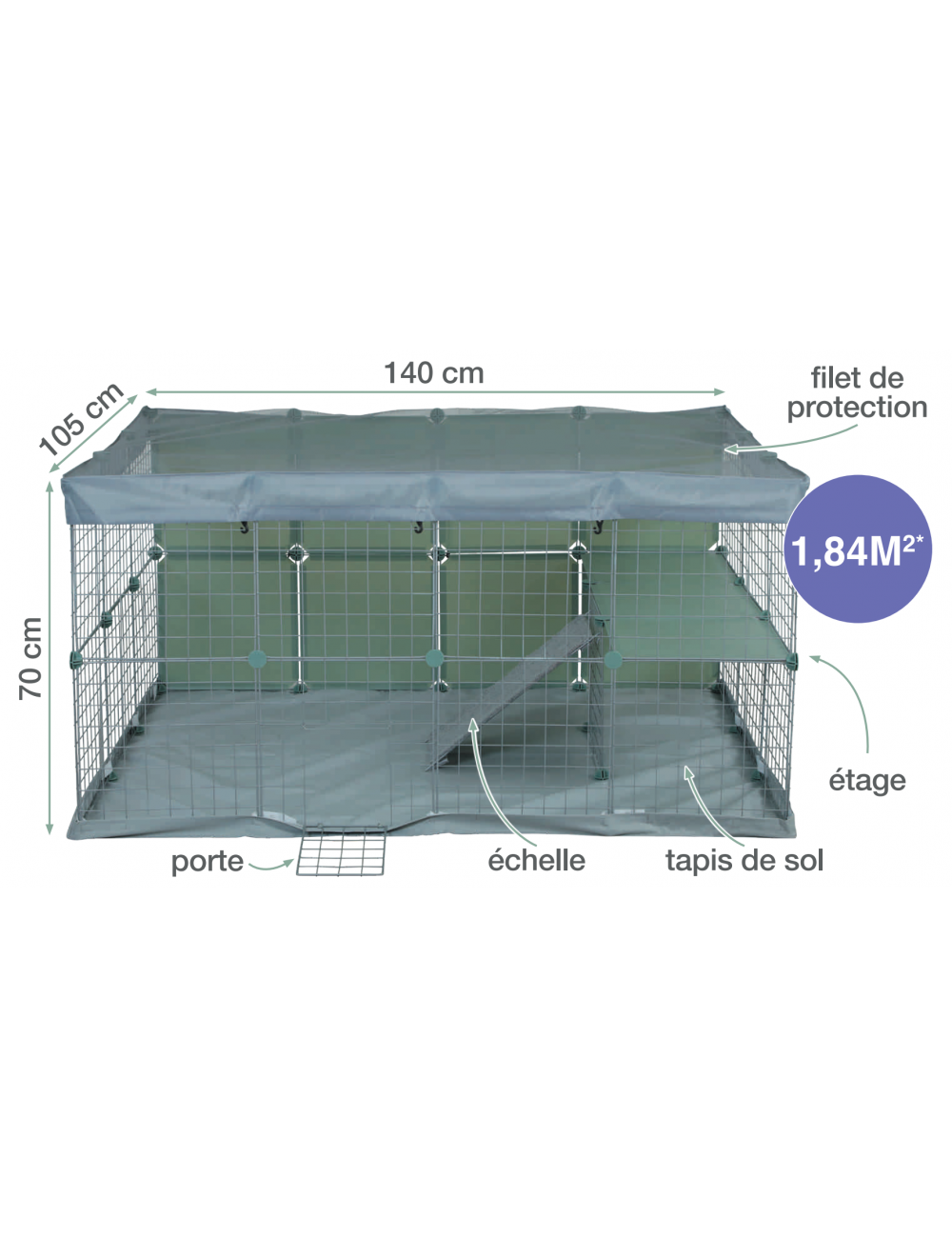 Zolux Neolife Modular Enclosure - Comfort and Safety for Rabbits