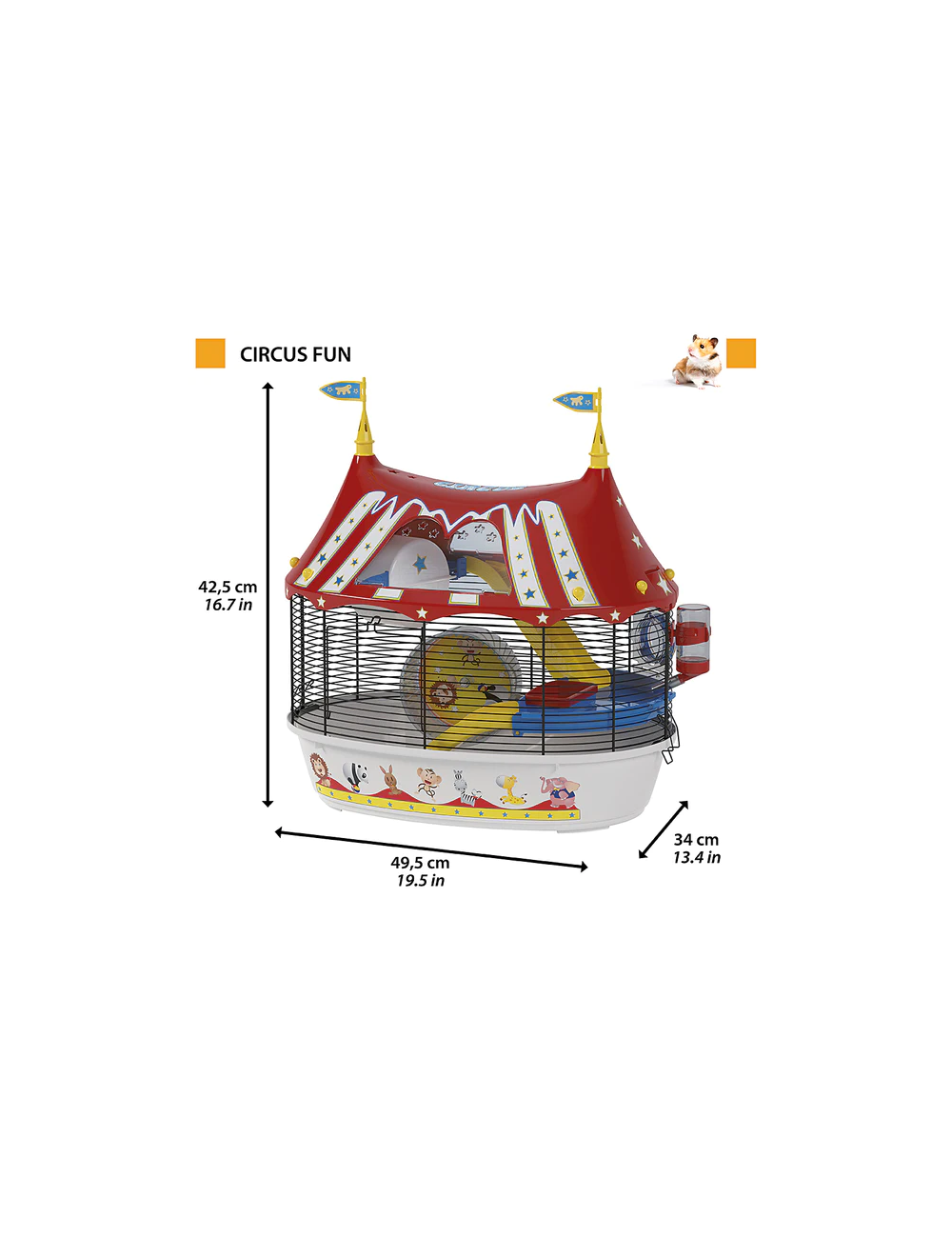 Ferplast “Circus Fun” Cage for Hamsters and Mice