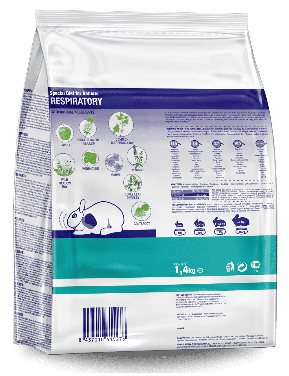 Vetline Rabbit Respiratory - Medicalized Rabbit Food