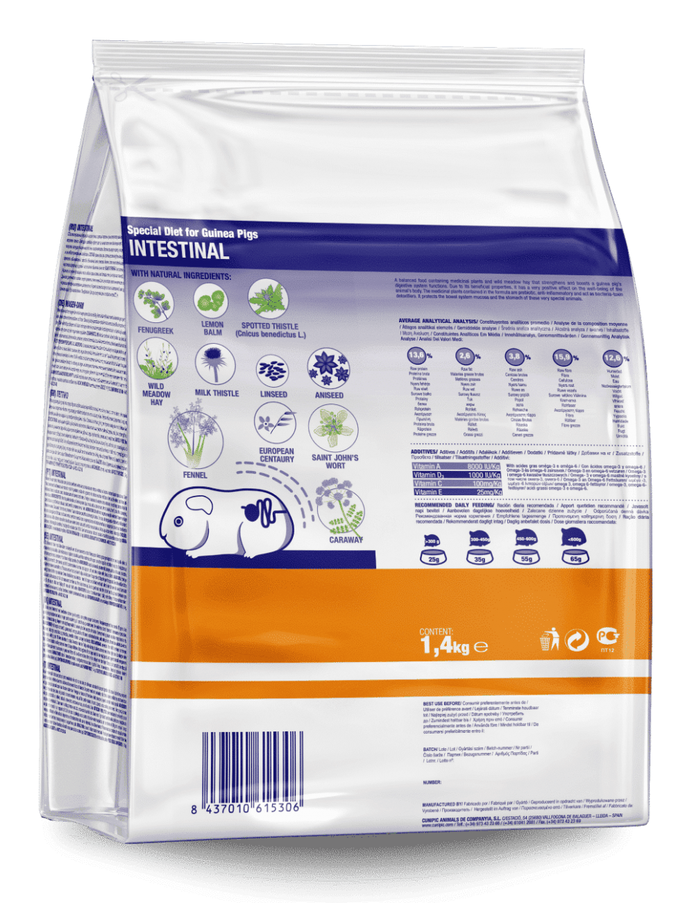 CUNIPIC Vetline Guinea Pig Intestinal: for intestinal health